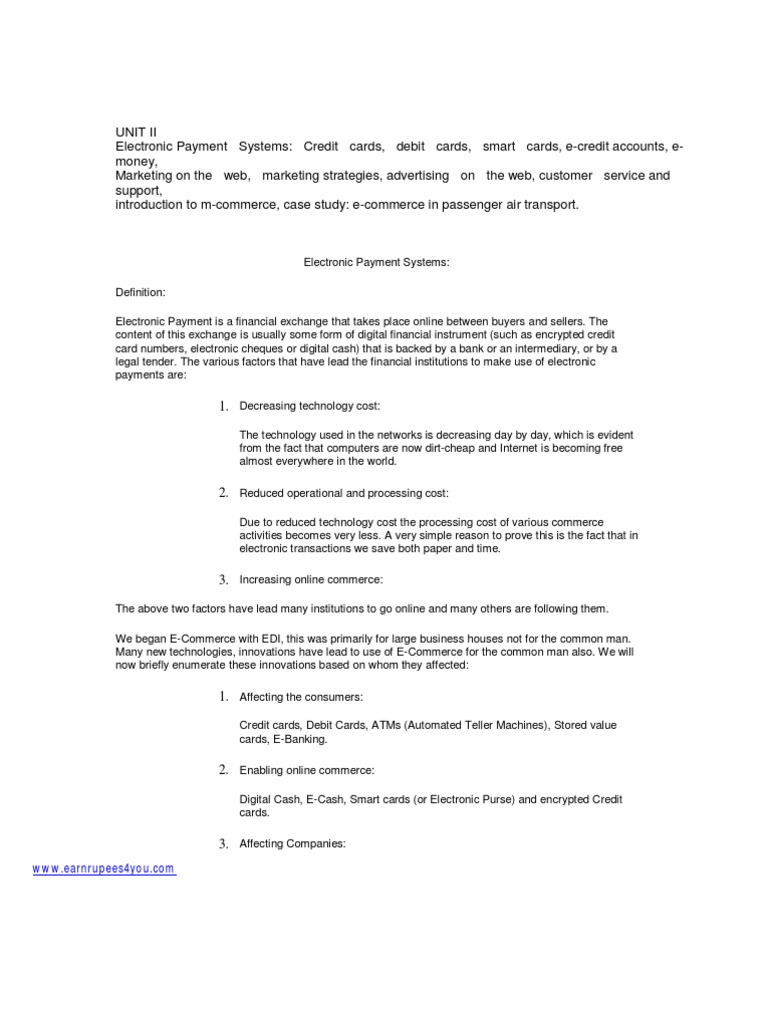 E - Commerce Unit 2 RGPV Sylabbus | PDF | Smart Card | E Commerce