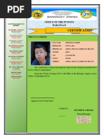 Barangay Tanods Id | PDF
