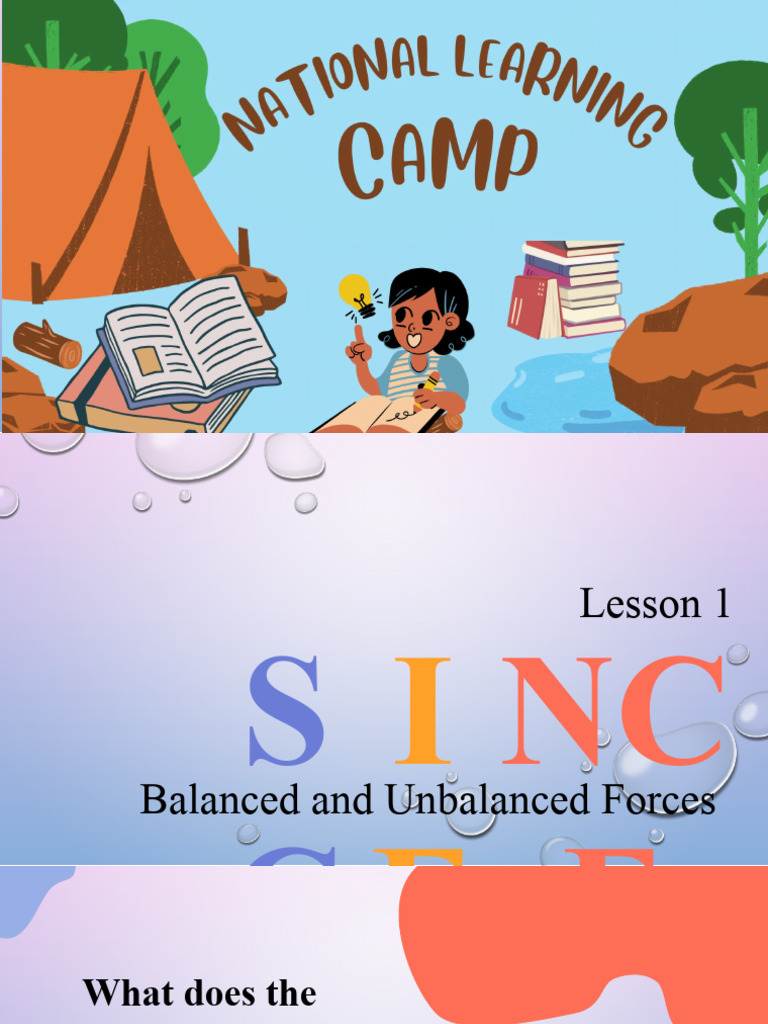 Lesson 1 Balanced and Unbalanced Forces | PDF