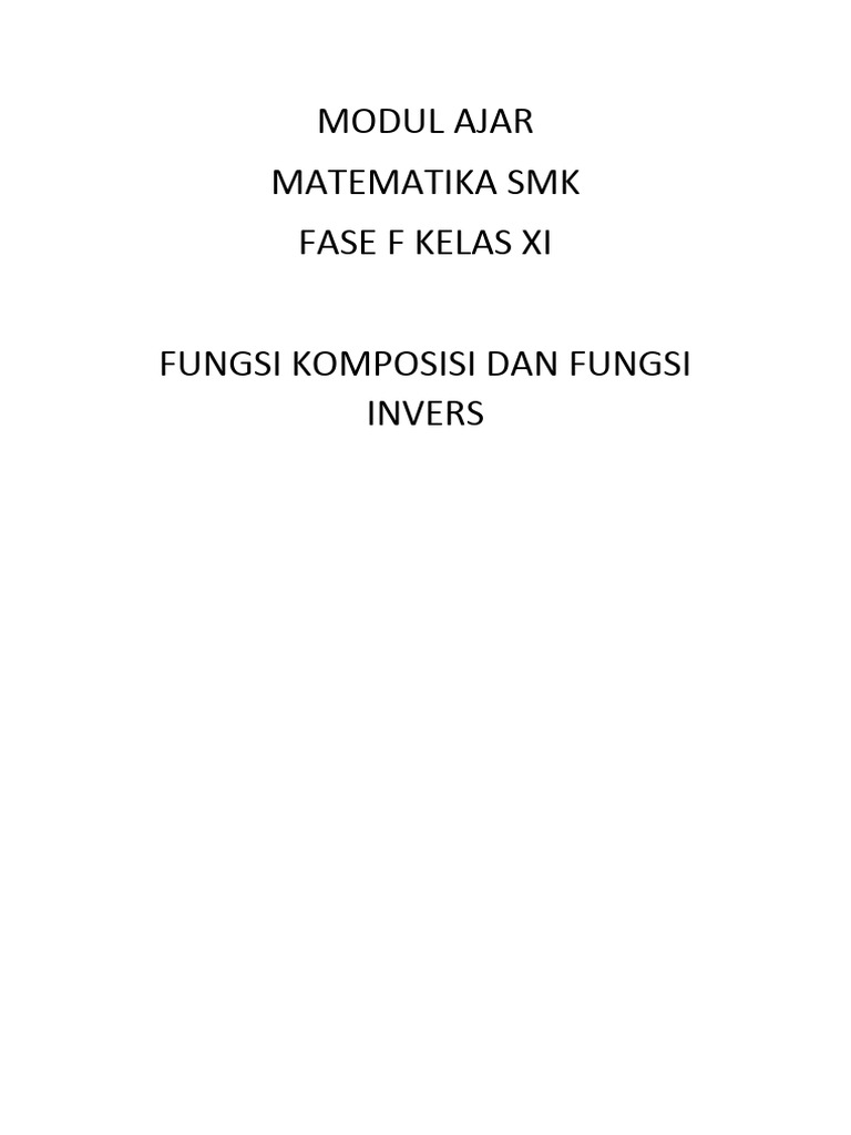 Modul Ajar Fungsi | PDF
