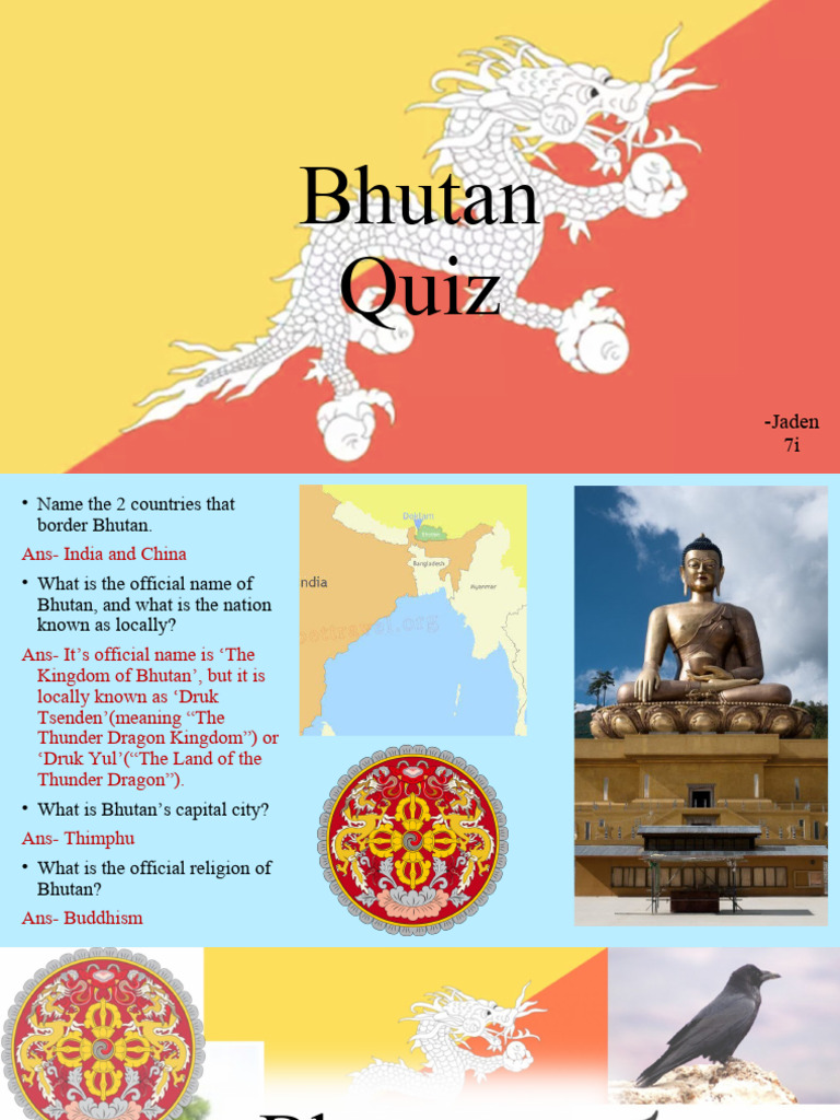 Bhutan quiz-SST (Final) | PDF