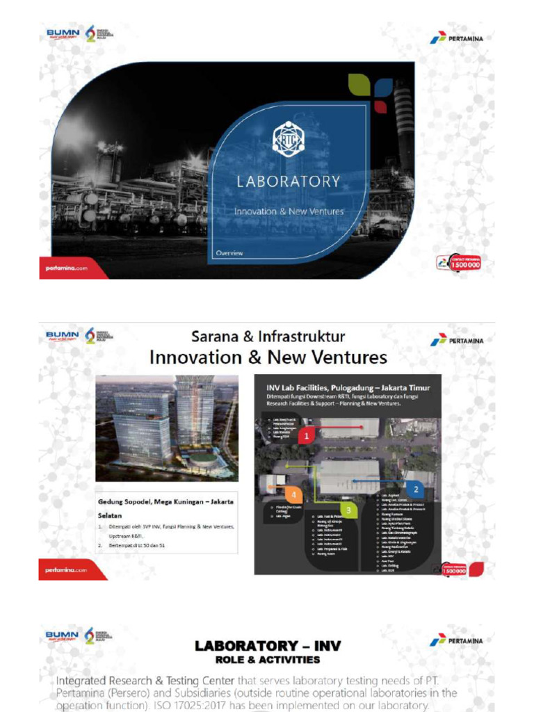 Overview Laboratory RTI Pertamina | PDF