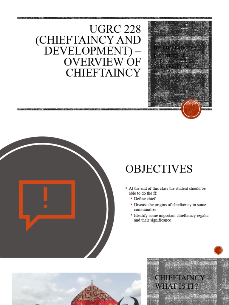 Week 1 - Chieftaincy - Overview | PDF | Ethnicity