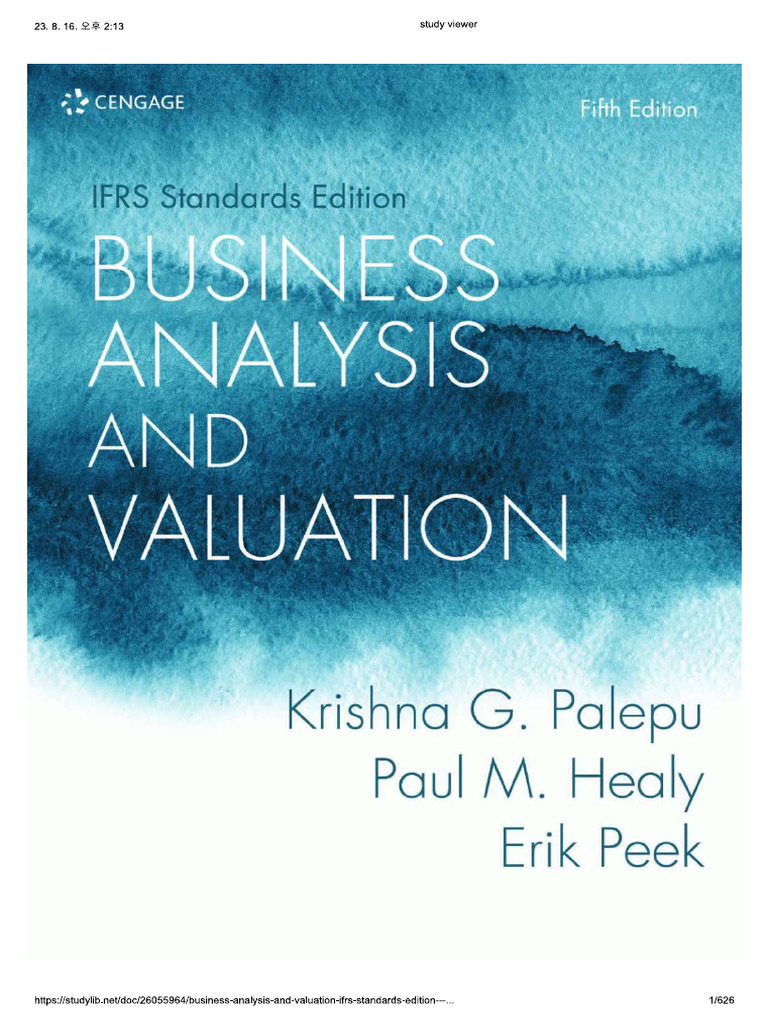 Business Analysis and Valuation 5th Ed | PDF