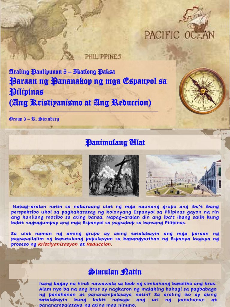 AP Report Paraan NG Pananakop NG Mga Espanyol Sa Pilipinas Ang ...