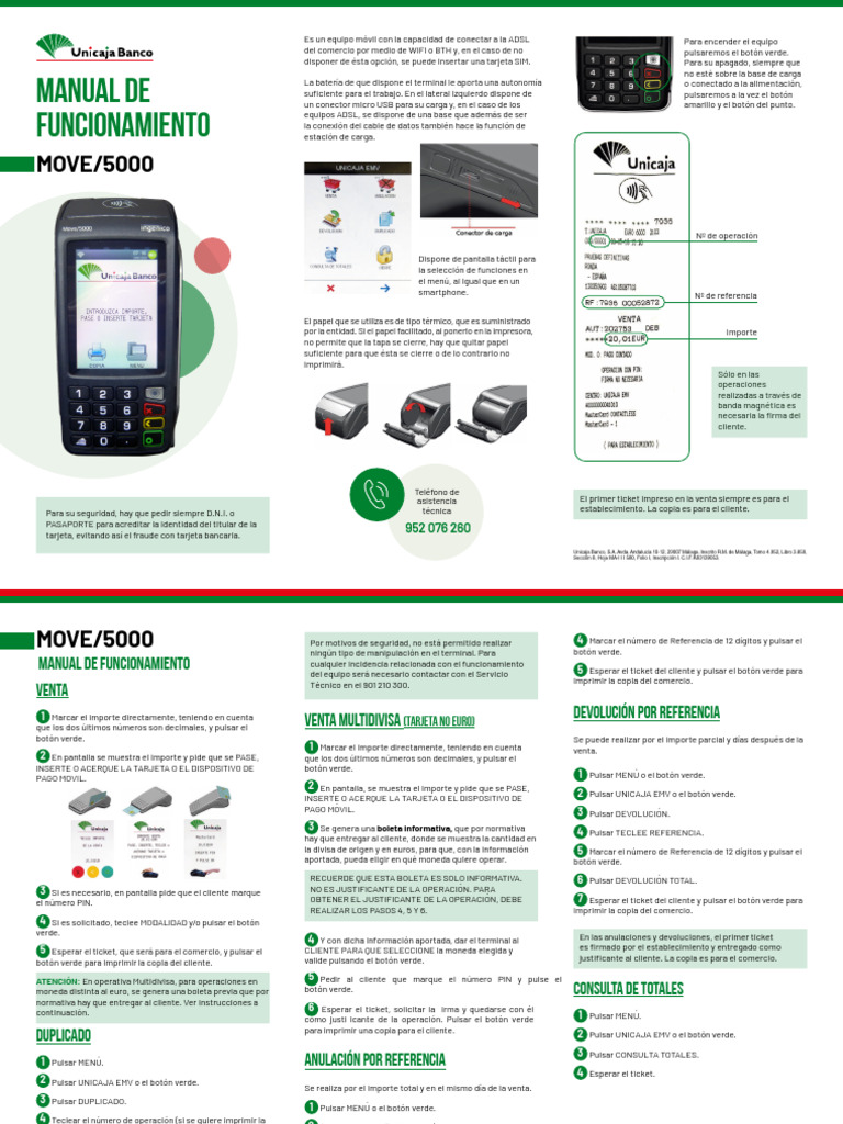 Manual TPV Ingenico Move 5000 | PDF
