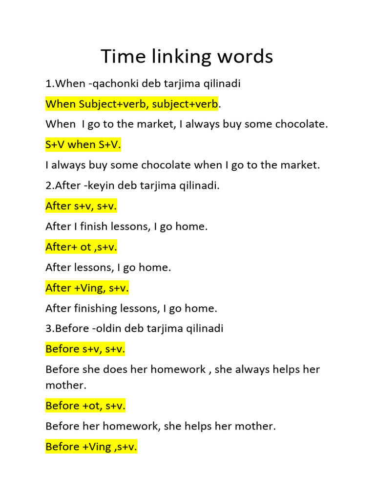 Linking Words PDF | PDF | Language Arts & Discipline