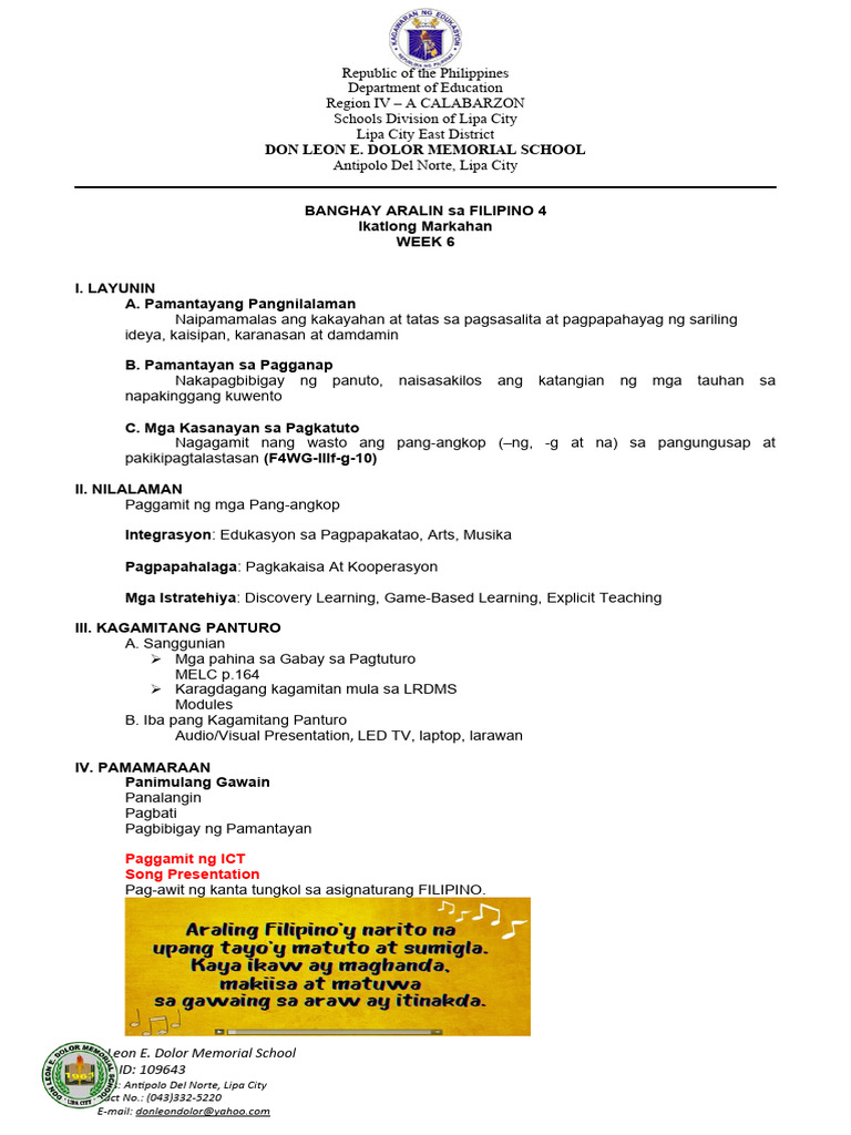 COT-FILIPINO 3rd Quarter | PDF COT-FILIPINO 3rd Quarter | PDF