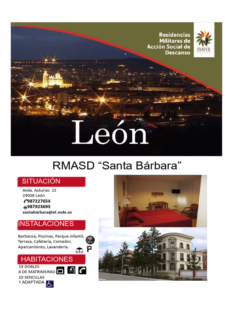 Residencia Militar Santa Bárbara León | PDF | Viajes y turismo