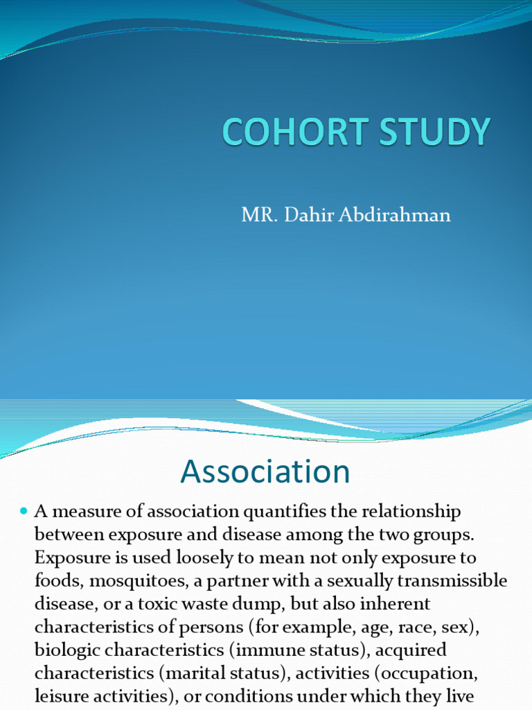 PPT Cohort study | PDF