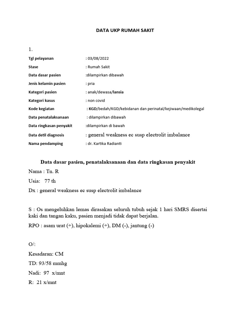 BORANG RS Fadhil | PDF