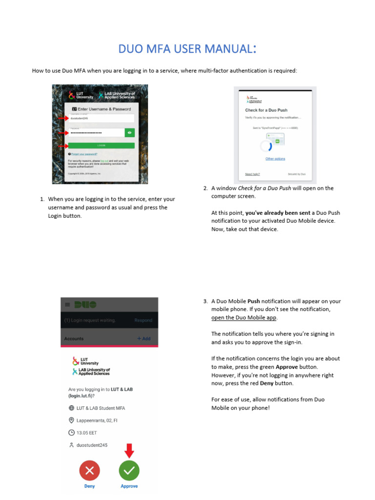 DUO MFA User Manual | PDF