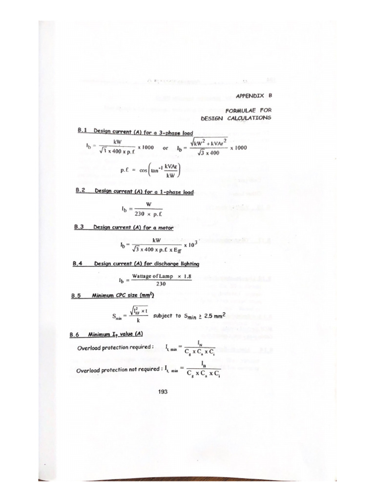 Formula For Design Calculations | PDF