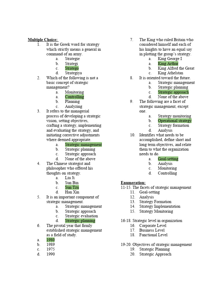 Stratman Reviewer | PDF