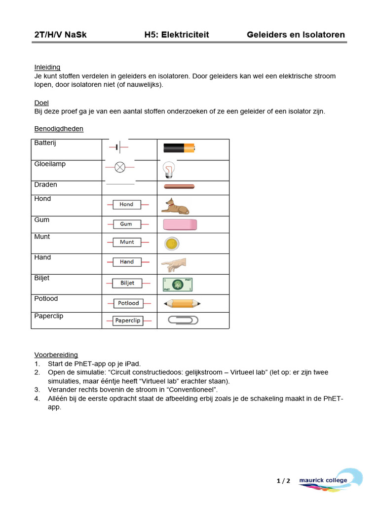 2thv H5 Geleiders en Isolatoren | PDF