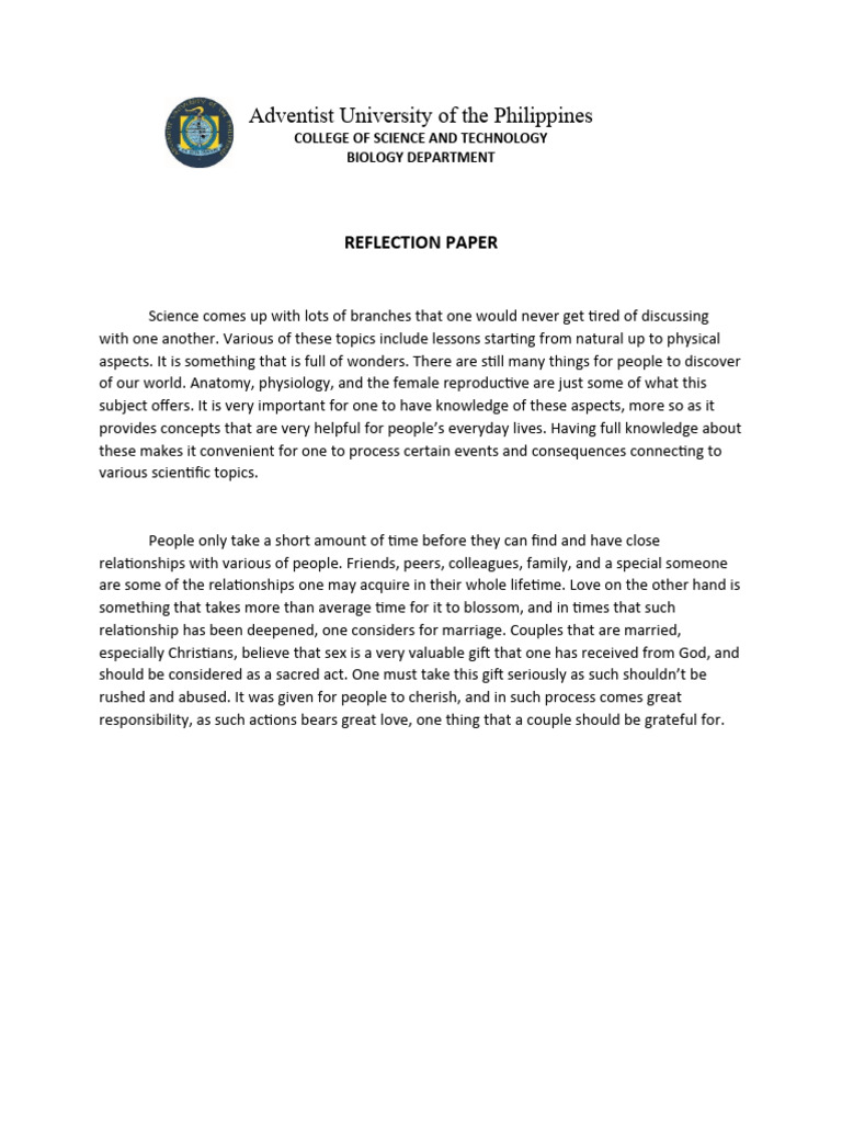 Assignment#1 Reflection | PDF