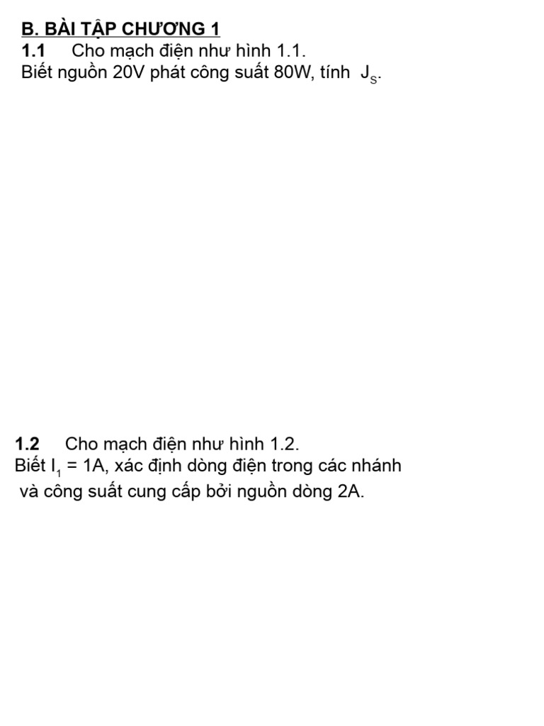 Bai Tap Chuong 1 | PDF