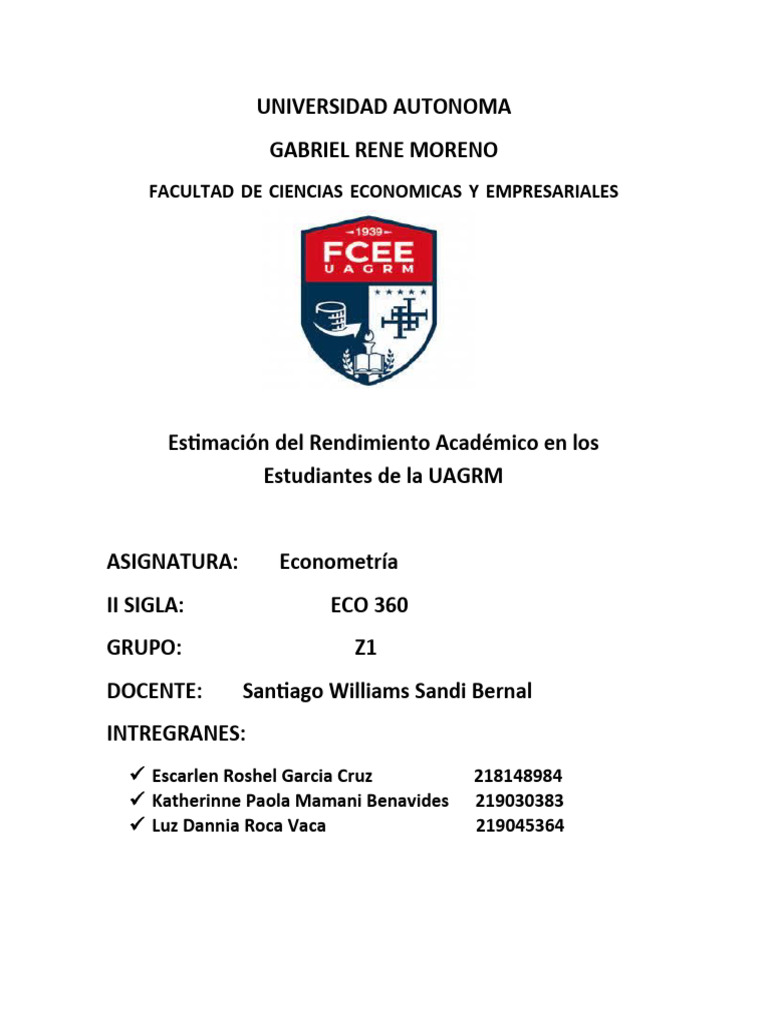 Econometria 2, Trabajo Final | PDF