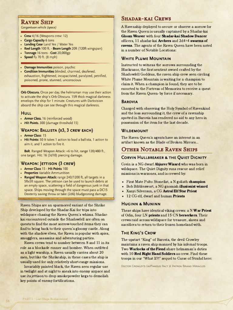 Raven Ship | PDF