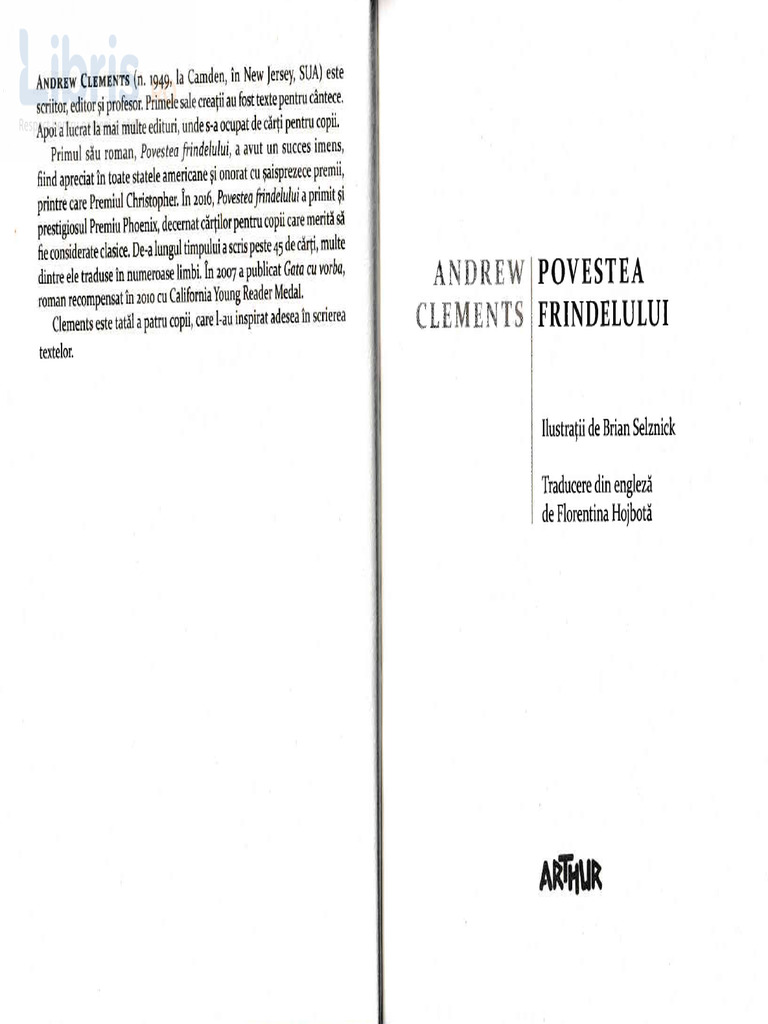 Povestea Frindelului - Andrew Clements | PDF