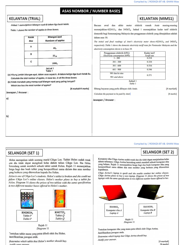 Answer Key for Malaysian Exam Sets | PDF | Foreign Language Studies