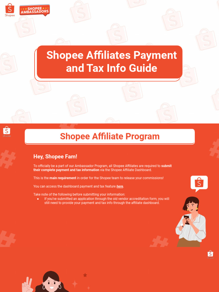 PH - Shopee Ambassadors Program - Payment and Tax Info Guide | PDF
