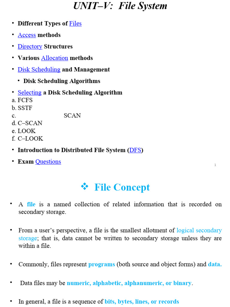 Os Unit - V 2023 | PDF