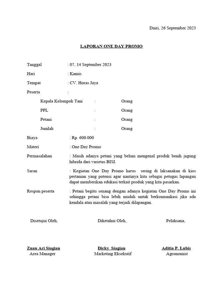 Lap Form Ke | PDF