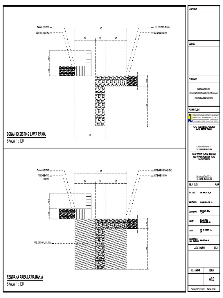 Denah Eksisting Lawa Rakia: SKALA 1: 100 | PDF
