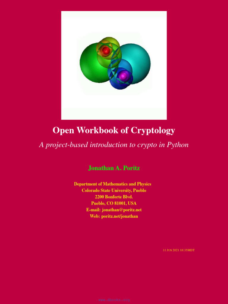 Open Workbook of Cryptology | Download Free PDF | Encryption | Cryptography