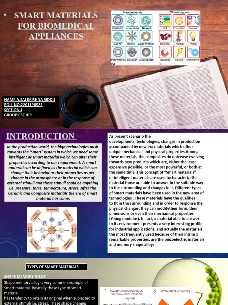 Presentation (3) - Smart Materials | PDF | Shape Memory Alloy | Applied And Interdisciplinary ...