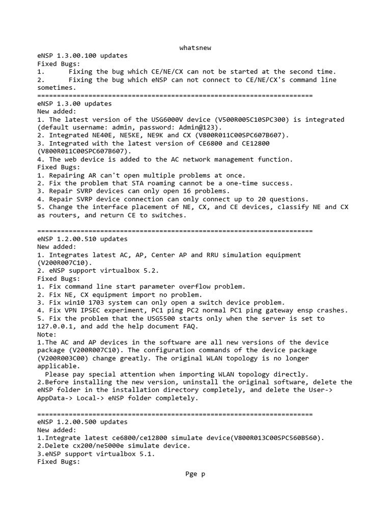 eNSP Description | PDF | Router (Computing) | Network Switch