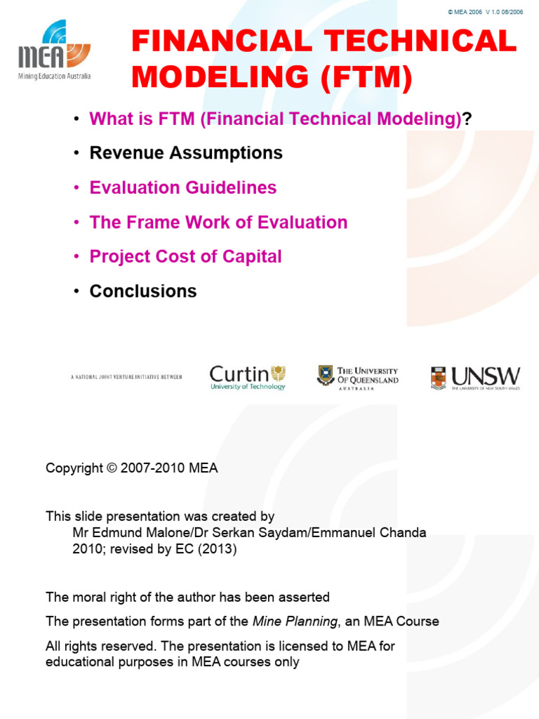 Week 9 Lecture 9 (2017) - FTM Construction of Financial Technical ...