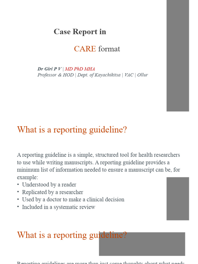 Case Reporting | PDF