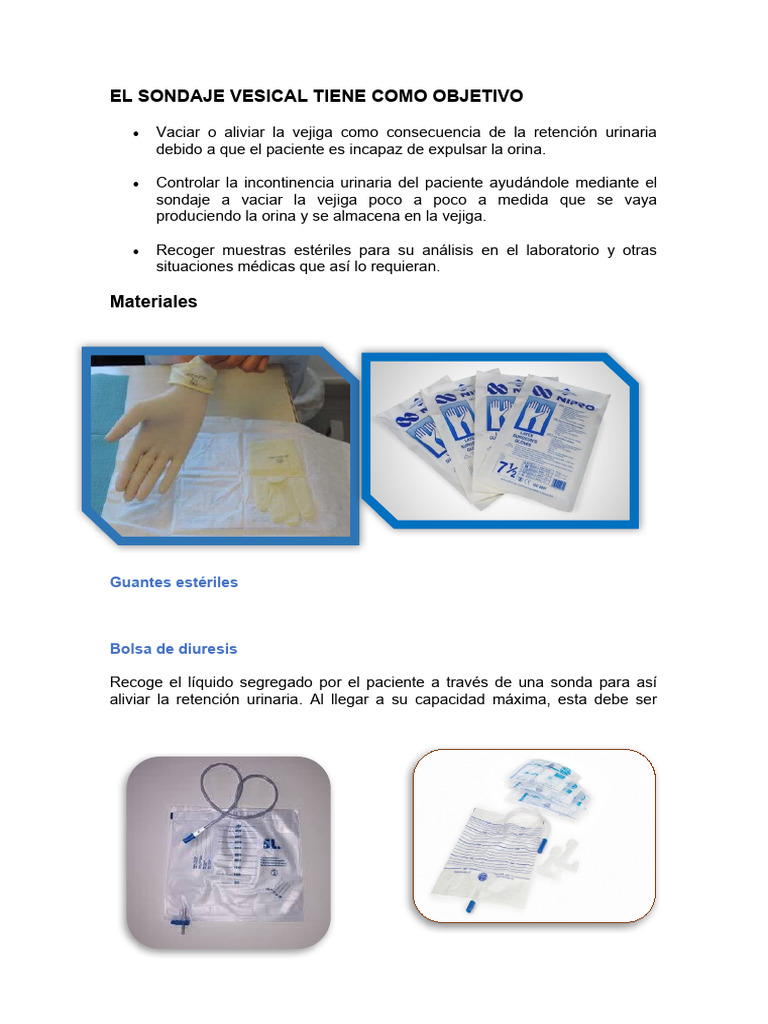 El Sondaje Vesical Tiene Como Objetivo | PDF