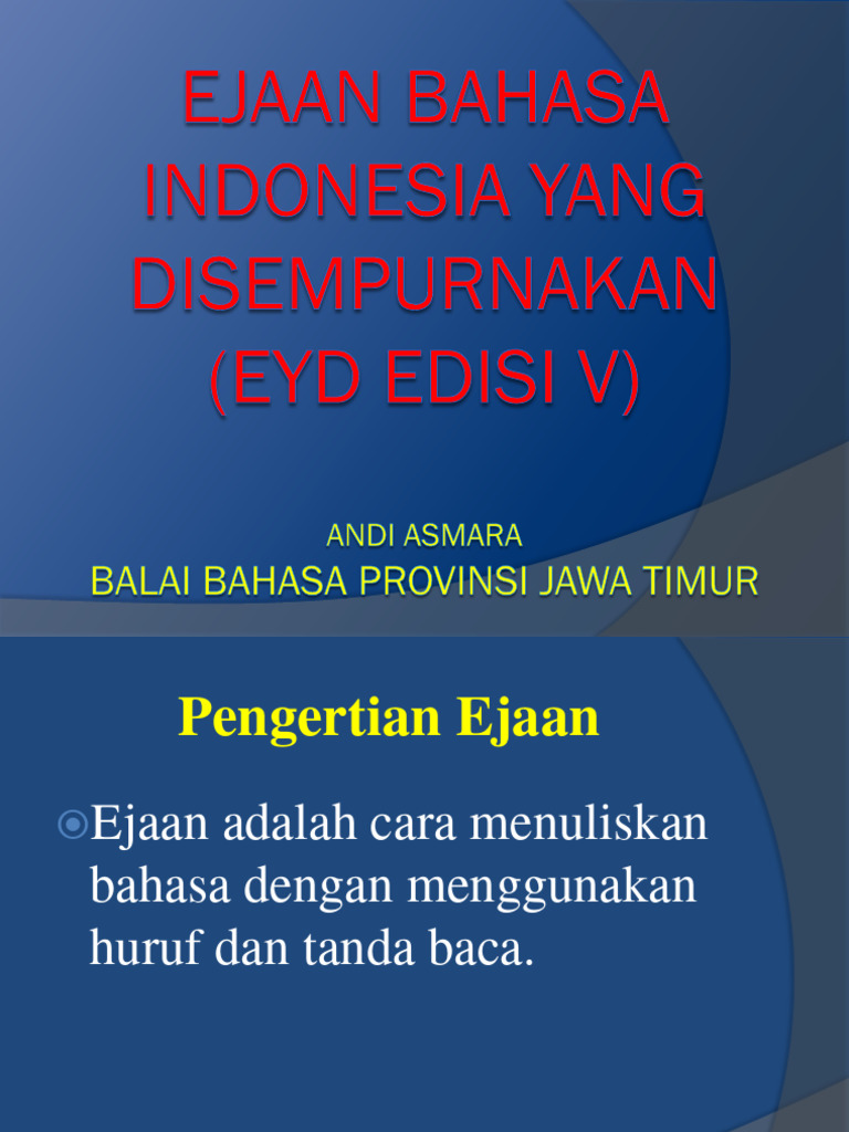 Perbedaan Puebi-Eyd | PDF