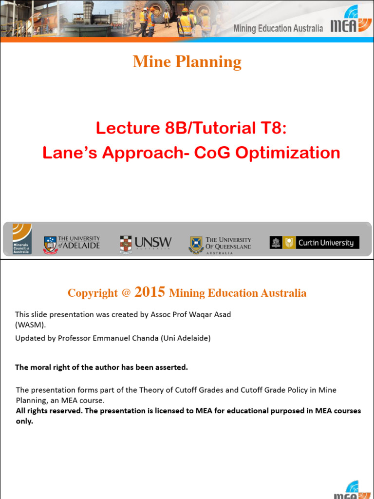 Lecture 7B-Tut T8 Example Lanes Approach For COG Optimisation | PDF | Net Present Value ...