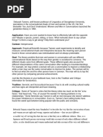 Tannen's Gender Language Contrasts | PDF | Human Communication ...