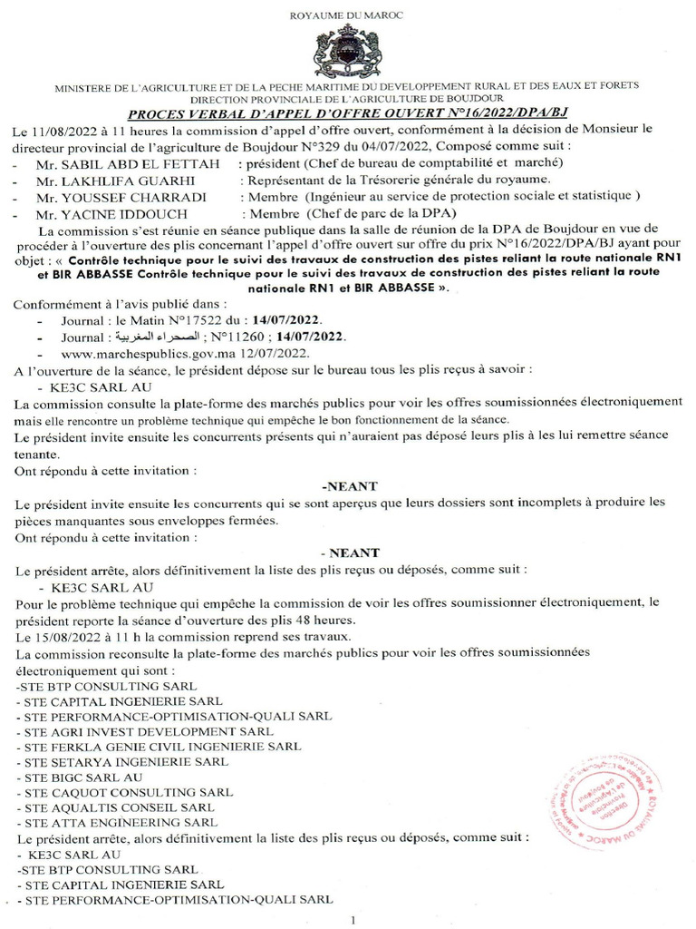 Extrait de PV Aoo 16.2022 | PDF