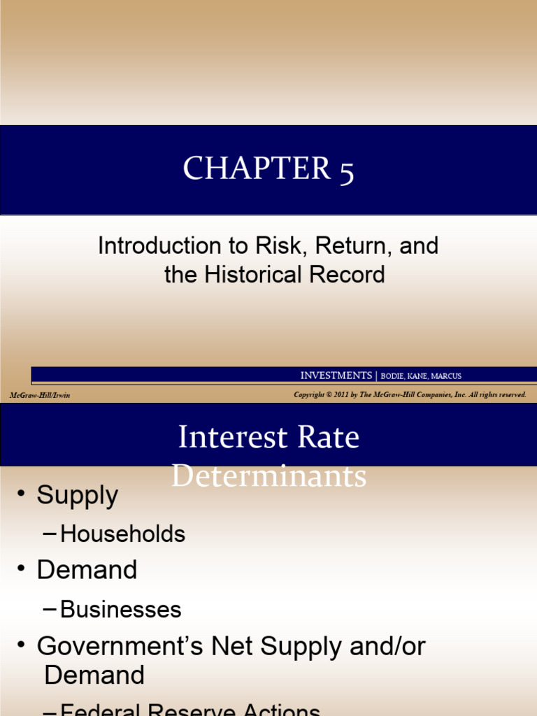 Chapter 5 Handout | PDF | Standard Deviation | Sharpe Ratio