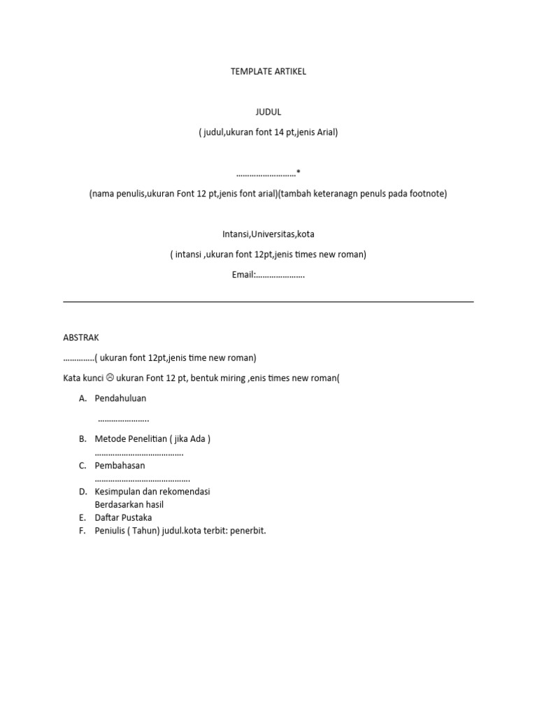 Template Artikel | PDF