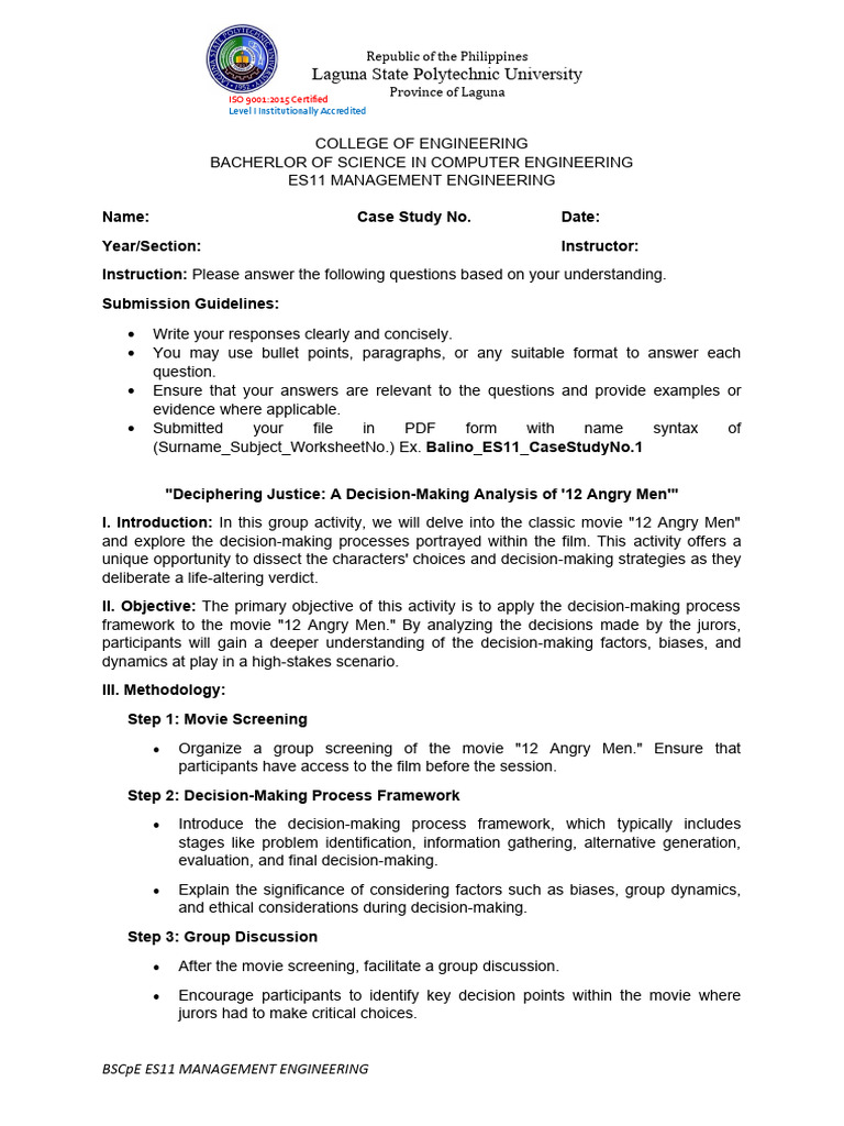 ES11 CaseStudyNo.1 | PDF