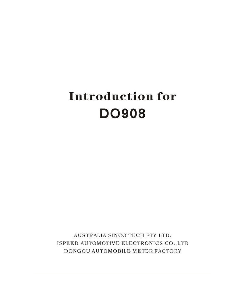 DO908 Manual Instruction | PDF