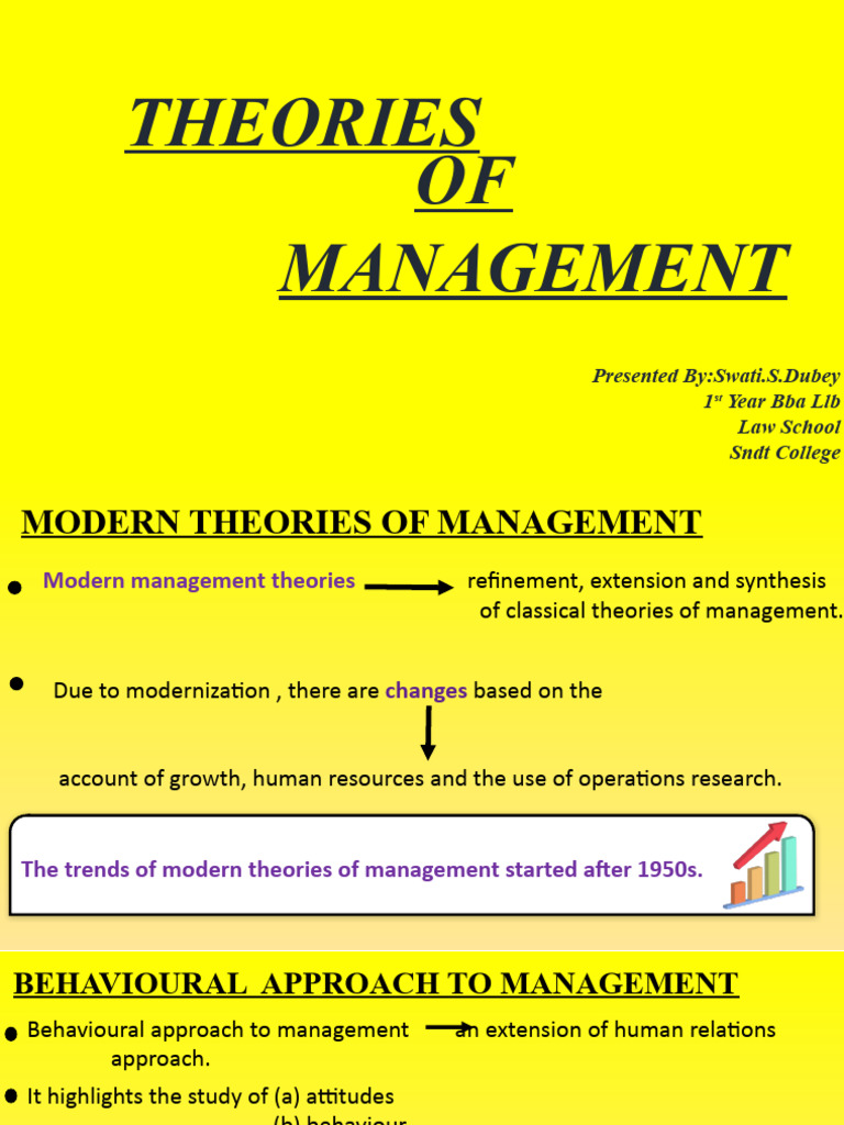 of Modern Theories of Management | PDF | System | Mathematical Optimization