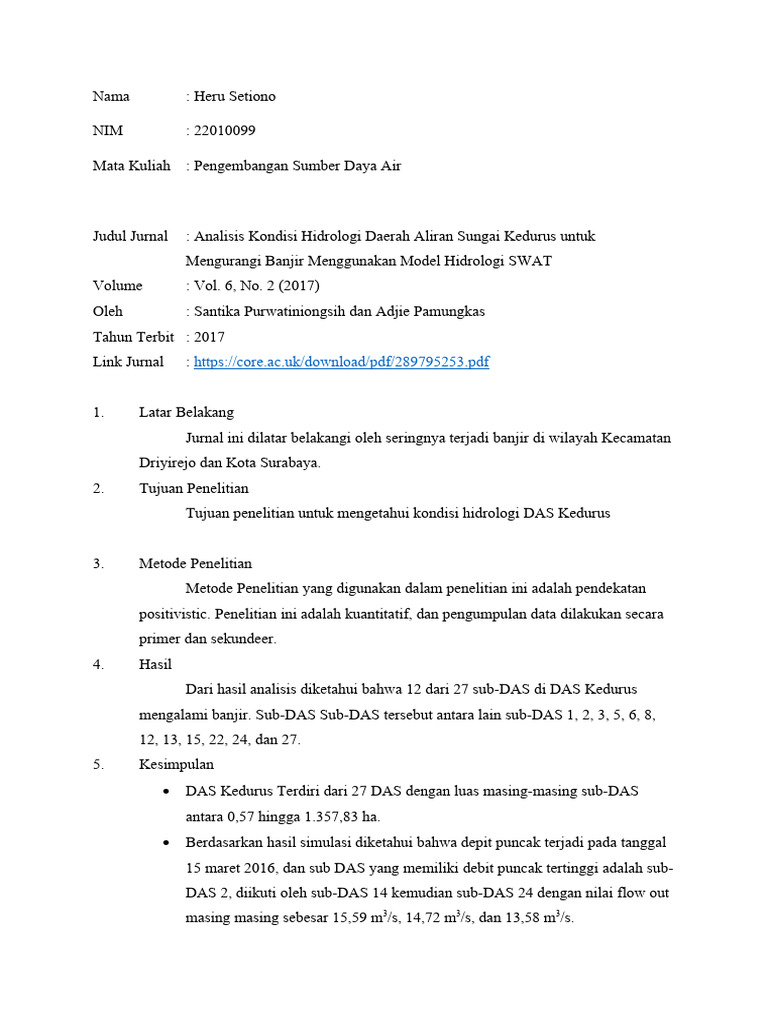 Resume PSDA 2 Siklus Hidrologi | PDF | Sains & Matematika