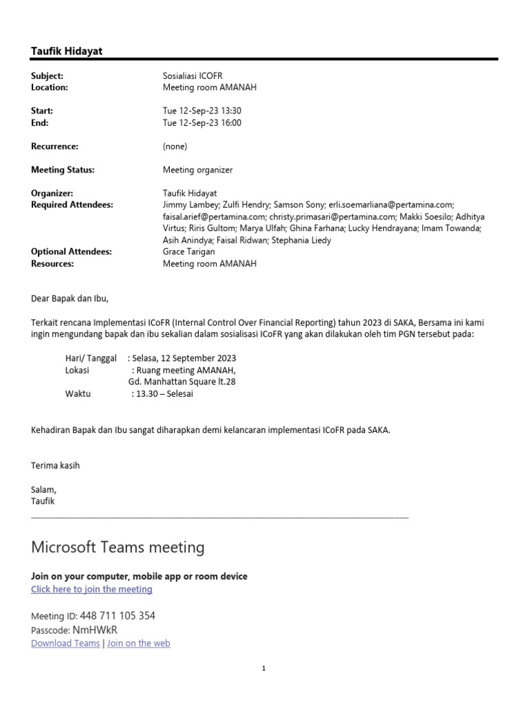 Undangan Icofr | PDF