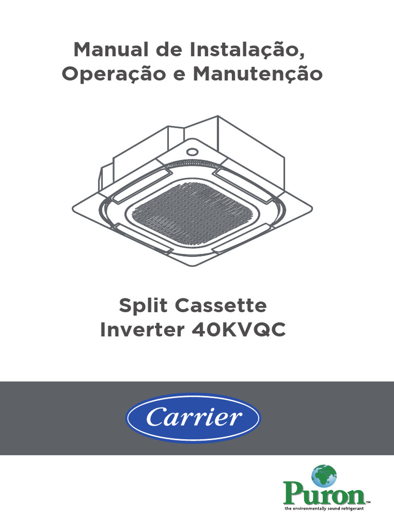 Manual de Instalacao Cassete 4 Vias Carrier Inverter Connect | PDF Manual de Instalacao Cassete 4 Vias Carrier Inverter Connect | PDF