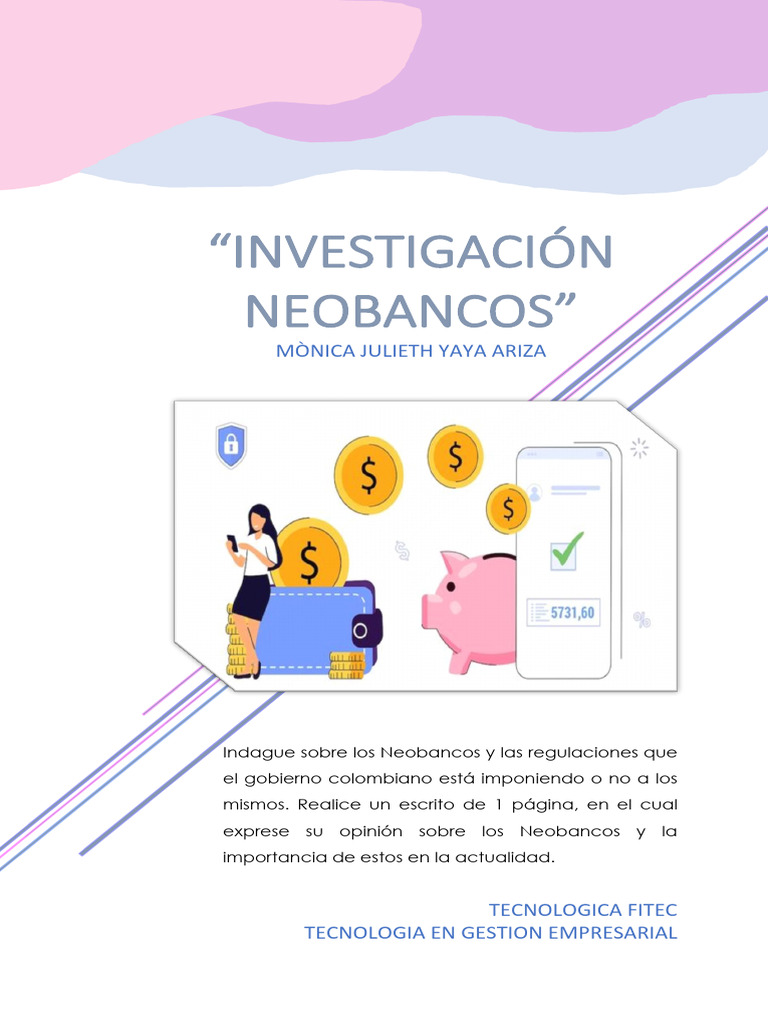 Unidad 3 Act 3 Investigación Neobancos Pdf Bancos Colombia