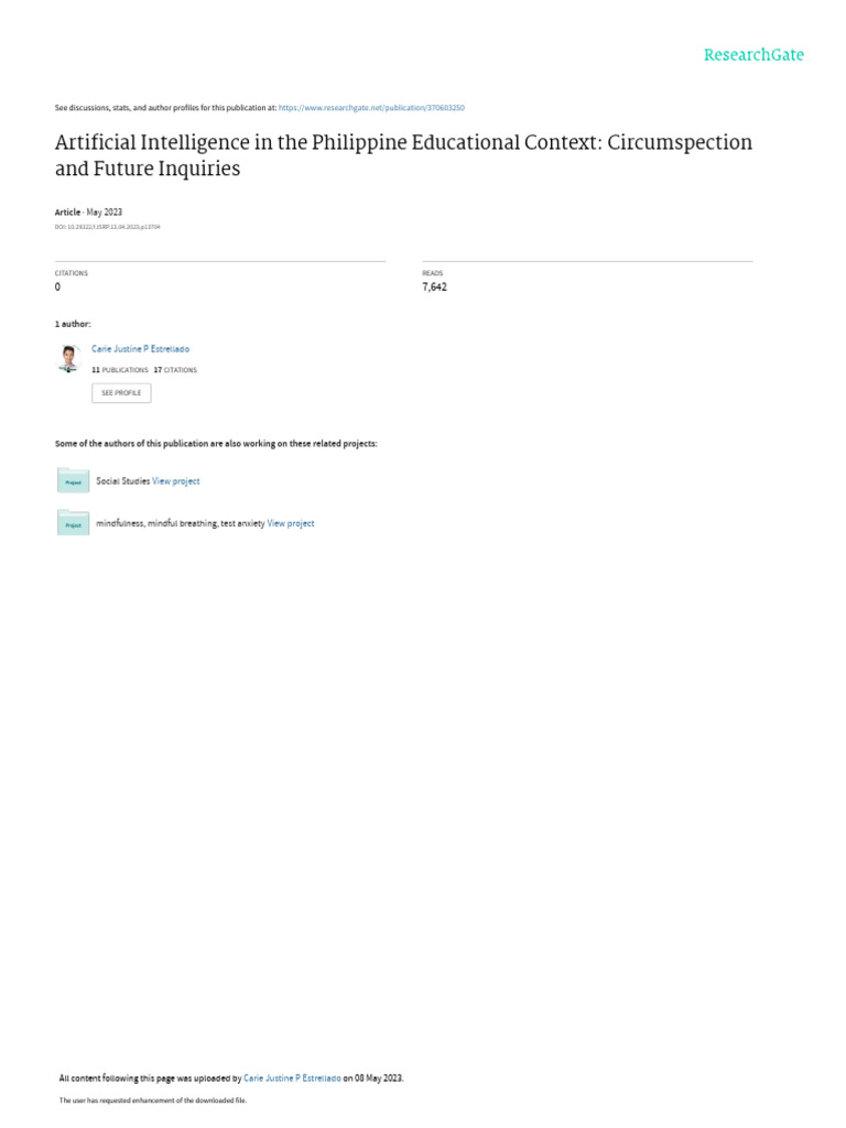AI's Role in Philippine Education | PDF | Artificial Intelligence ...