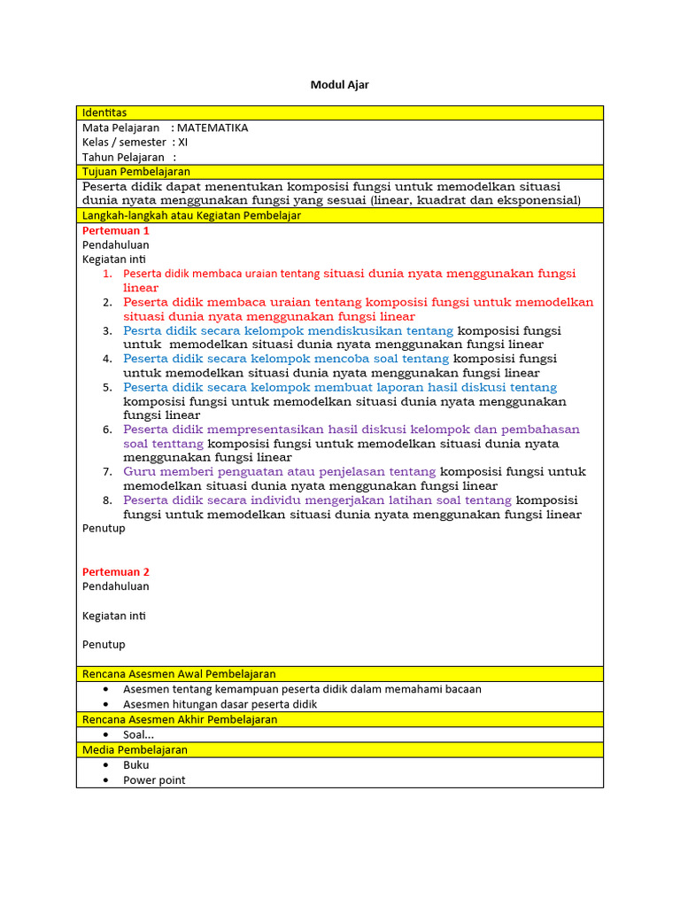 Modul Ajar ( MATEMATIKA FASE F) | PDF